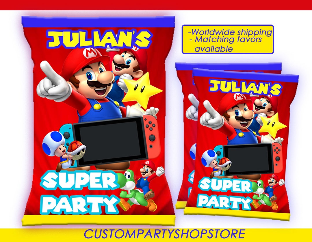 Super Mario Party Favors Super Mario Treat Bags Super Mario Birthday