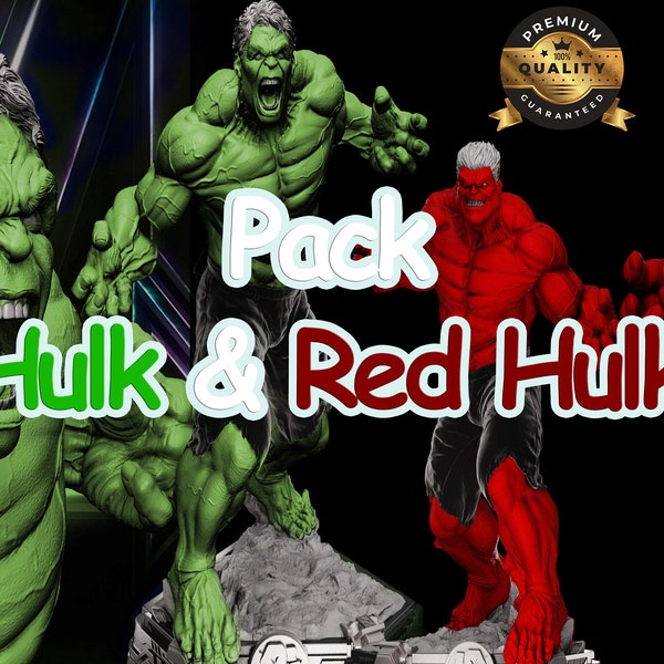 Red Hulk Statue 3d Print - Etsy