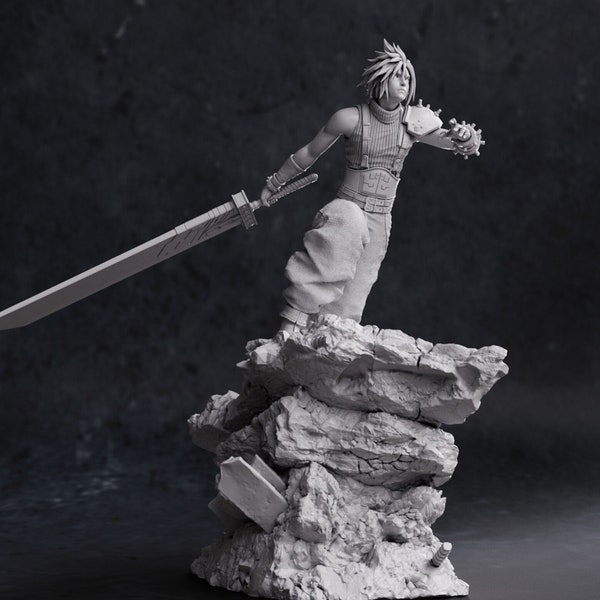 Cloud Strife Stl File - Etsy