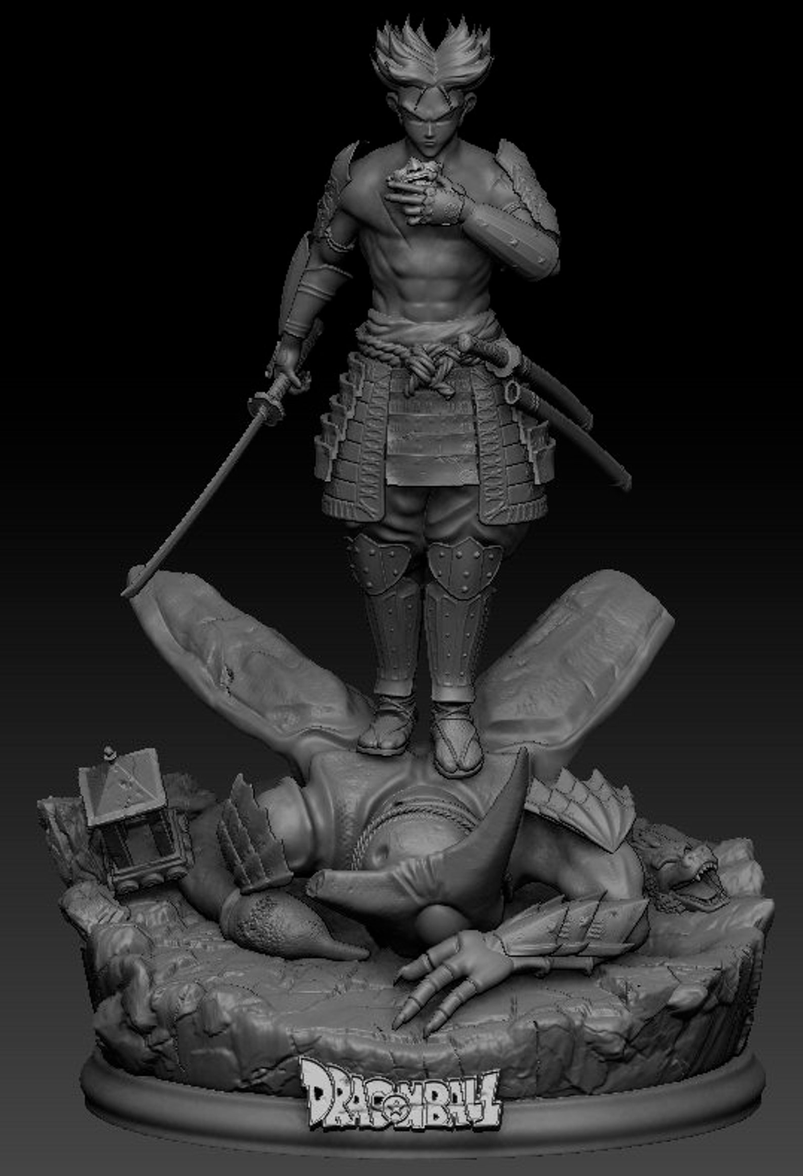 Dragonball Samurai 3d Pack Stl High Quality 3D Printer - Etsy