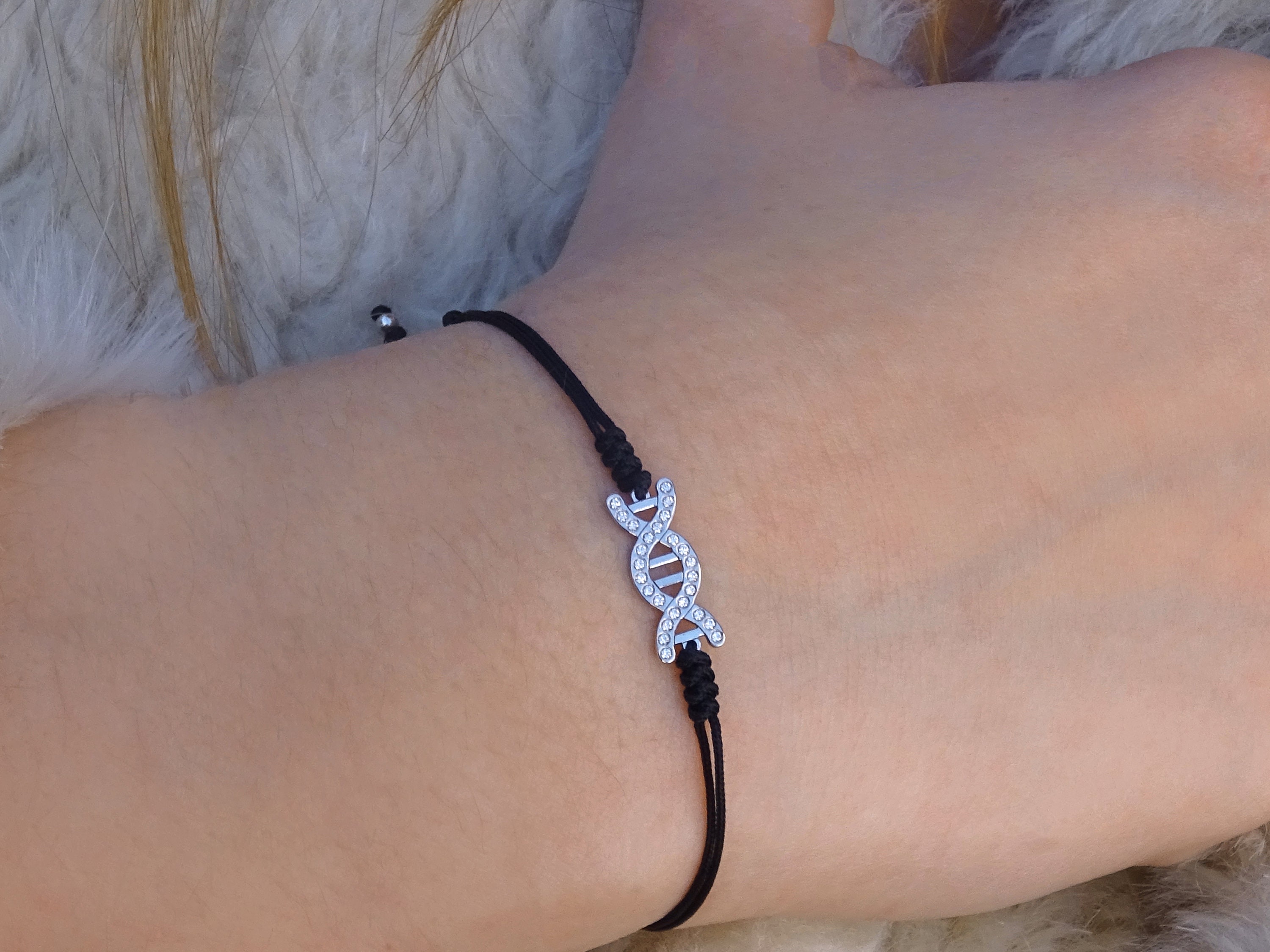 Solid Gold DNA Bracelet, DNA Jewel, Science Jewel, Biology Student Gift, Scientist Gift, Dna ...