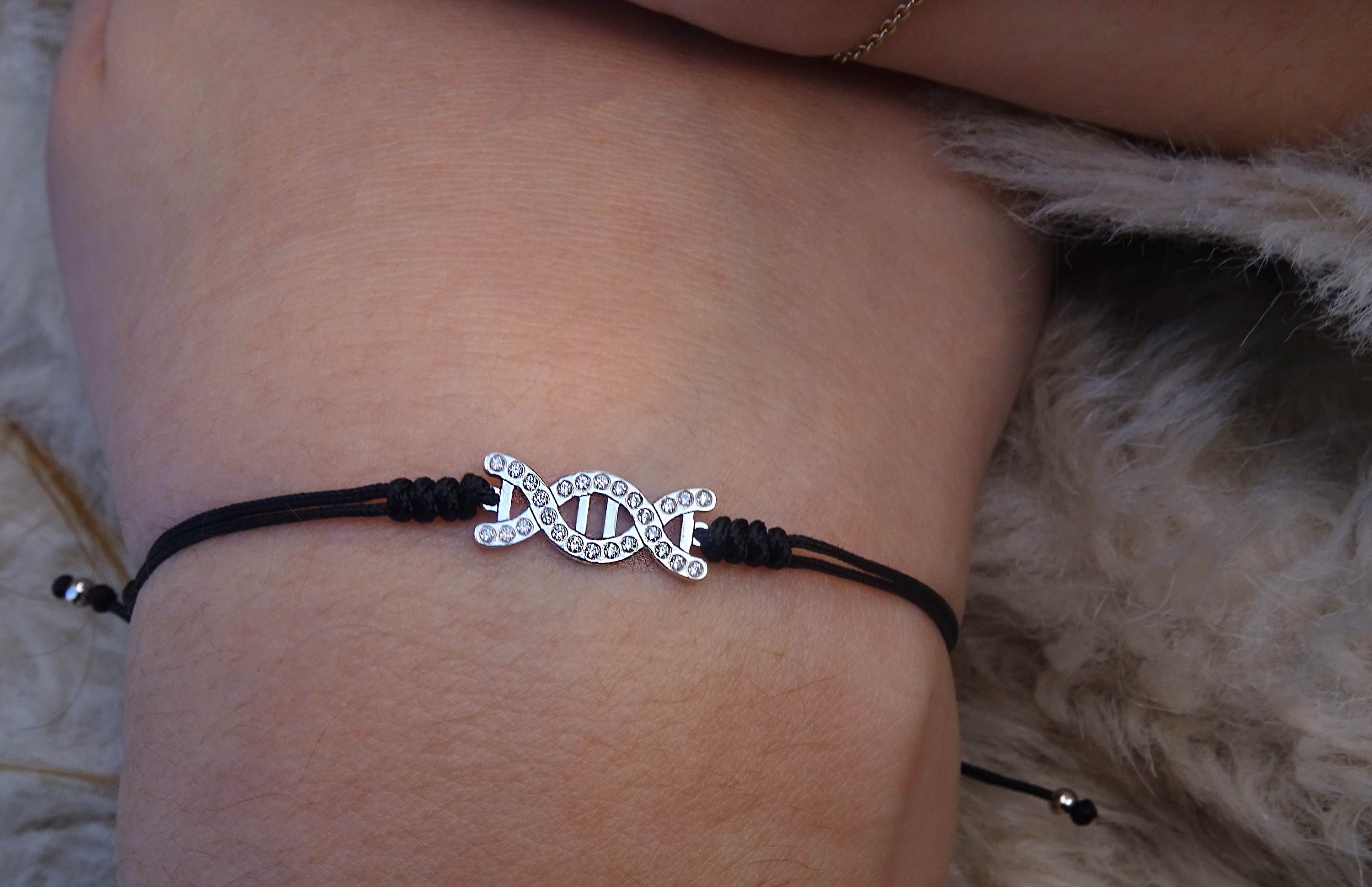 Solid Gold DNA Bracelet, DNA Jewel, Science Jewel, Biology Student Gift ...