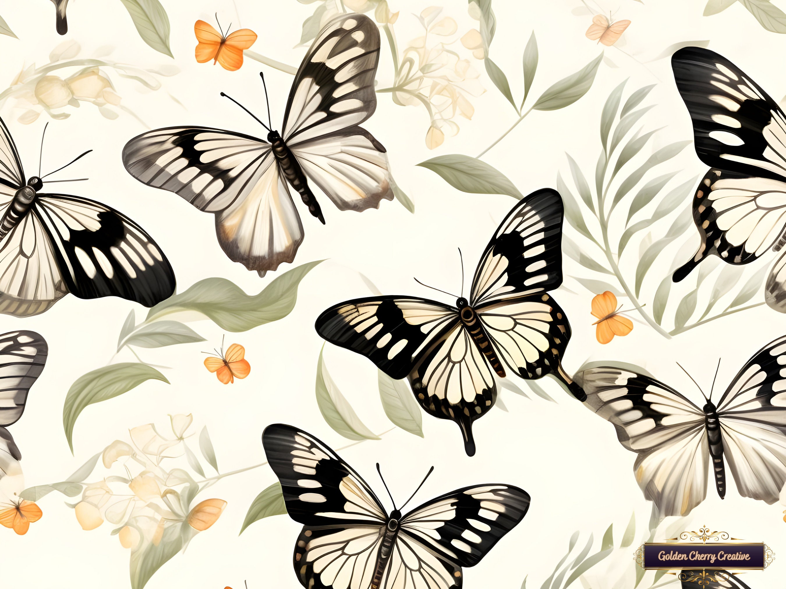 20 Butterfly Seamless Patterns PNG & JPEG Digital Paper Set - Etsy