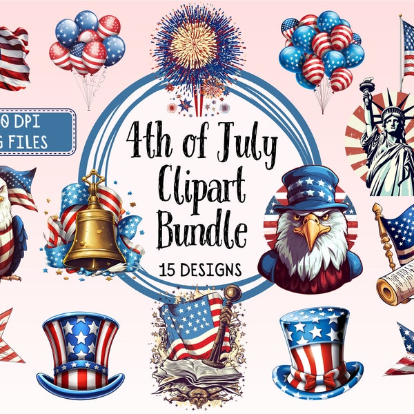 Independence Day Clipart - Etsy