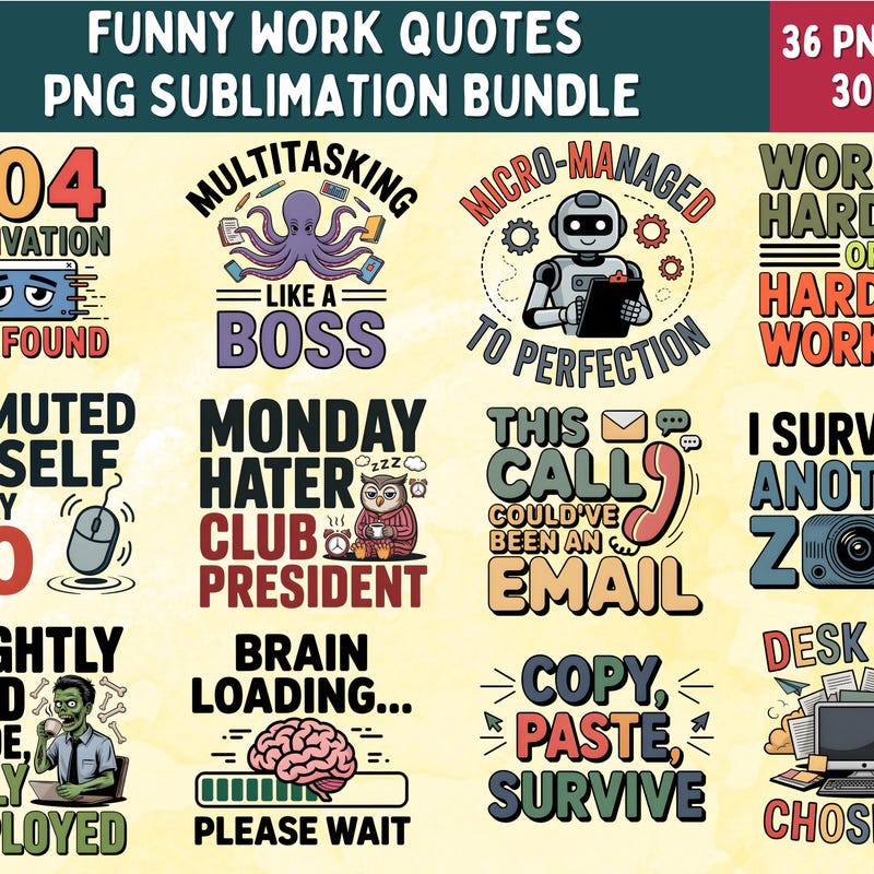 Funny Monday Clipart - Etsy