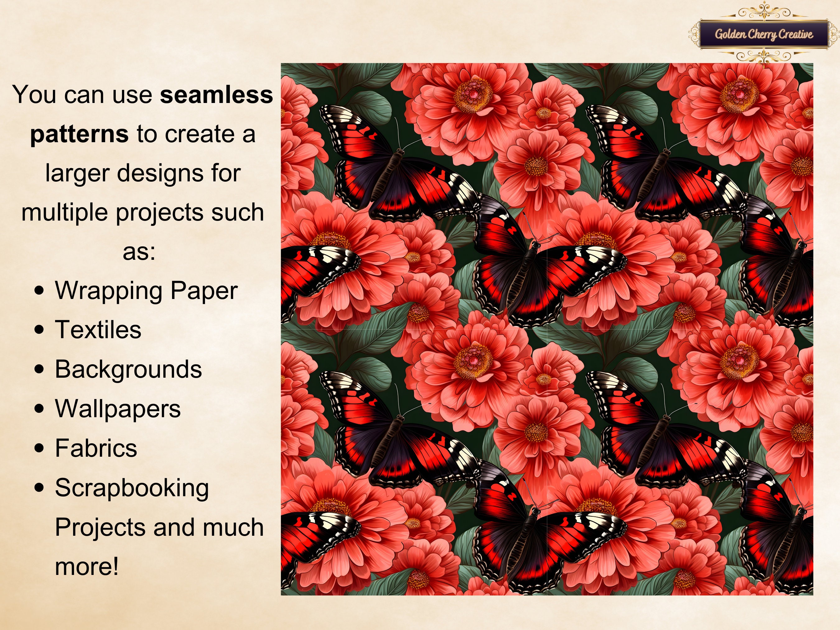 20 Butterfly Seamless Patterns PNG & JPEG Digital Paper Set - Etsy