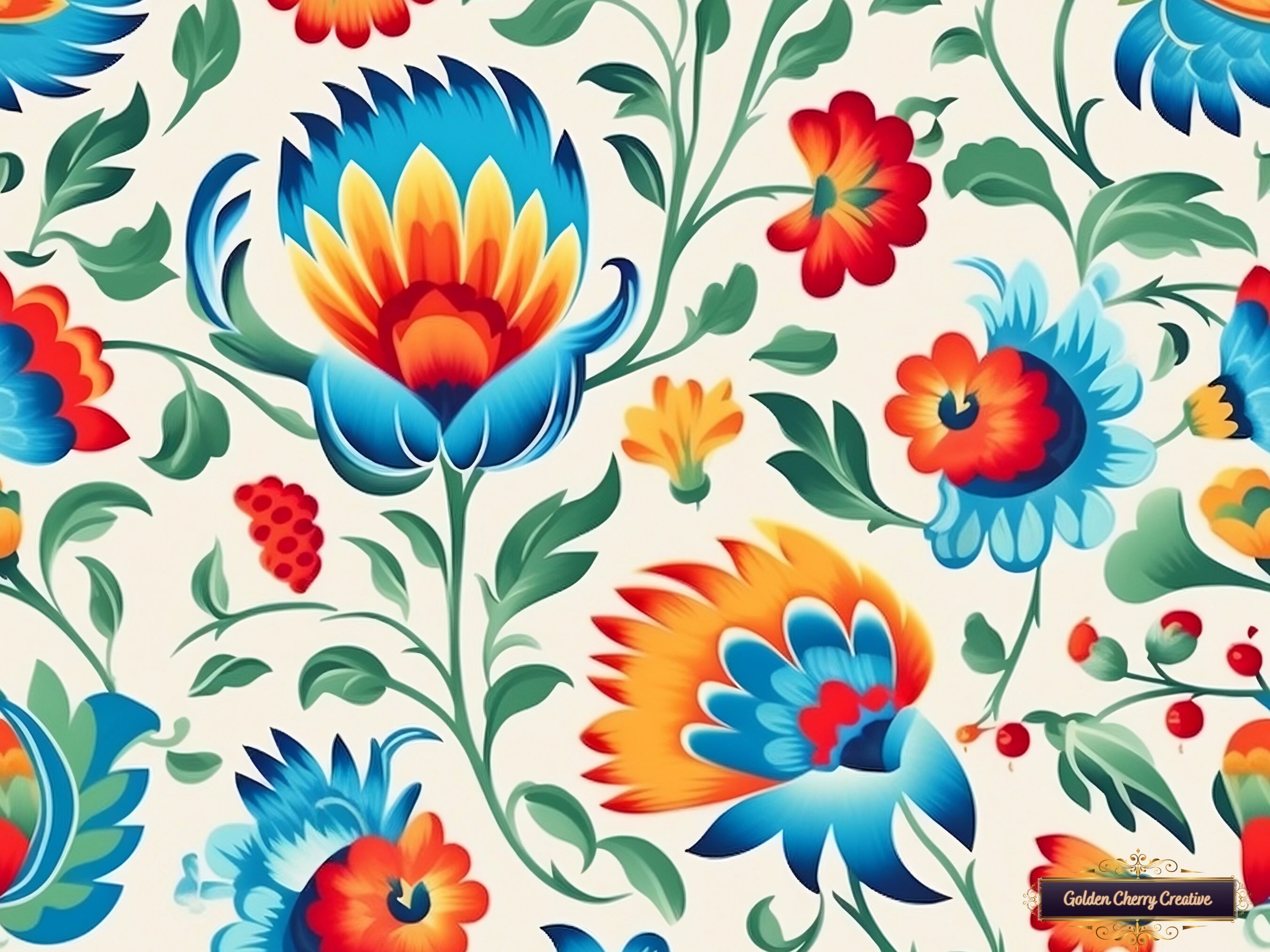 20 Polish Folklore Seamless Patterns PNG & JPEG Digital Paper Set for ...