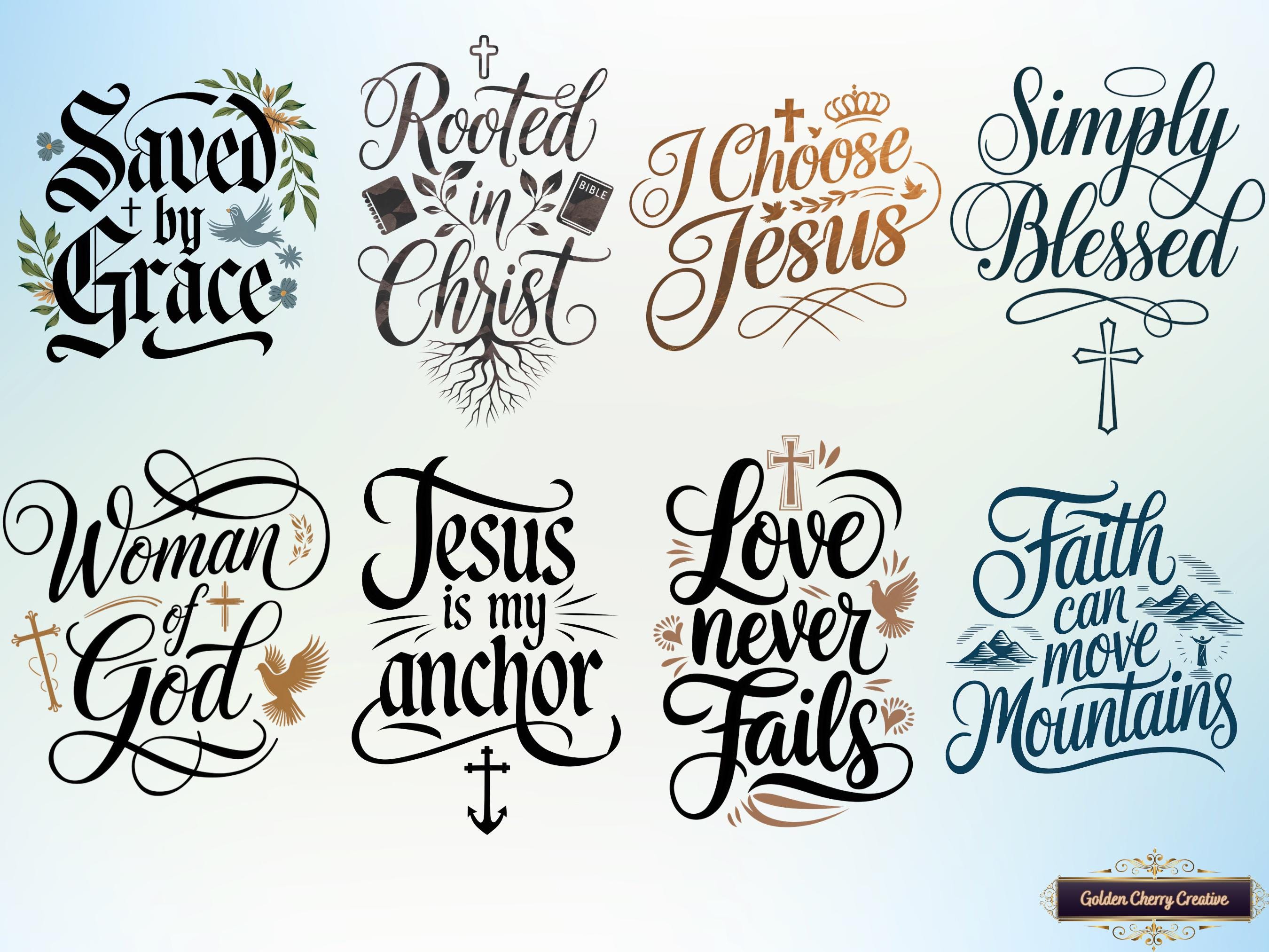 Christian Quote PNG Bundle: Faith-based Designs (digital Download) - Etsy