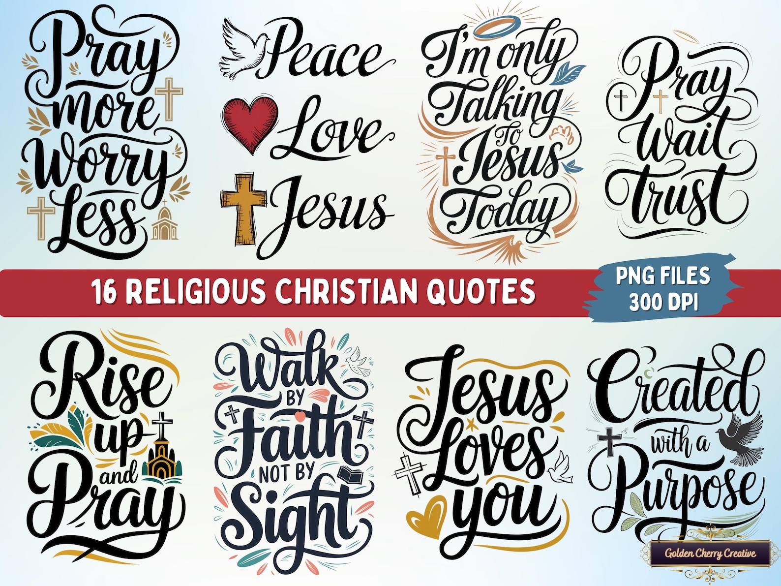 Christian Quote PNG Bundle: Faith-based Designs (digital Download) - Etsy