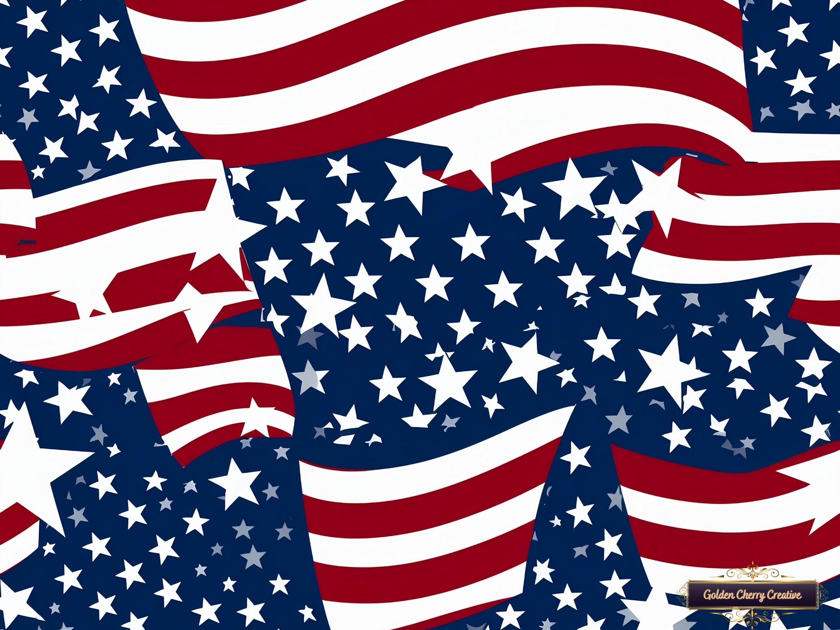 20 Patriotic 4th of July Seamless Patterns PNG & JPEG USA Independence ...