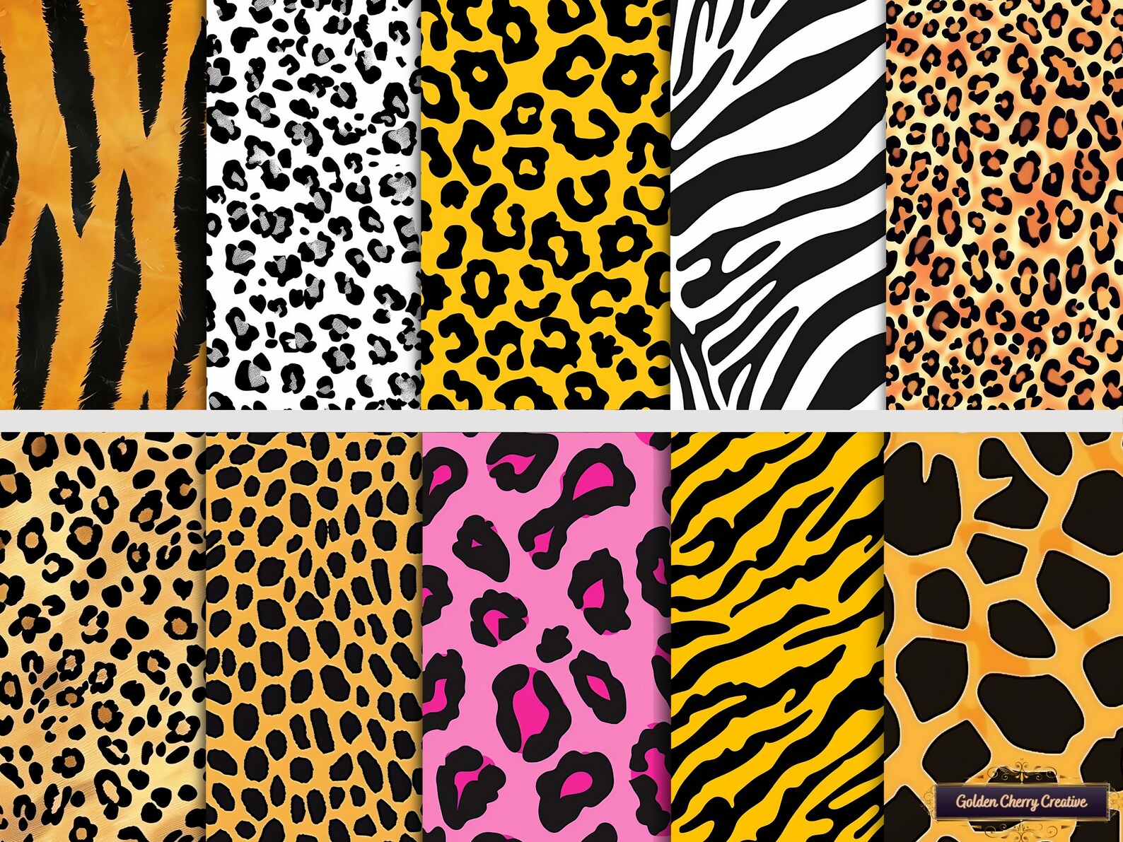 Animal Print Seamless Patterns | 20 PNG & JPEG Files | Animal Print ...