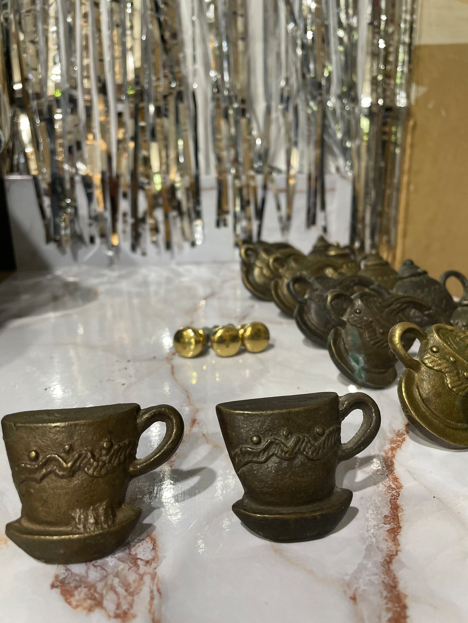 Vintage Brass Teapot/teacup Drawer Pulls/knobs - Etsy