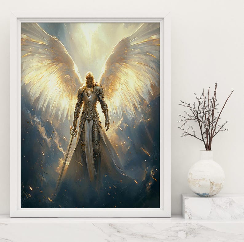 Archangel Michael Warrior of God in Divine White to Download ...