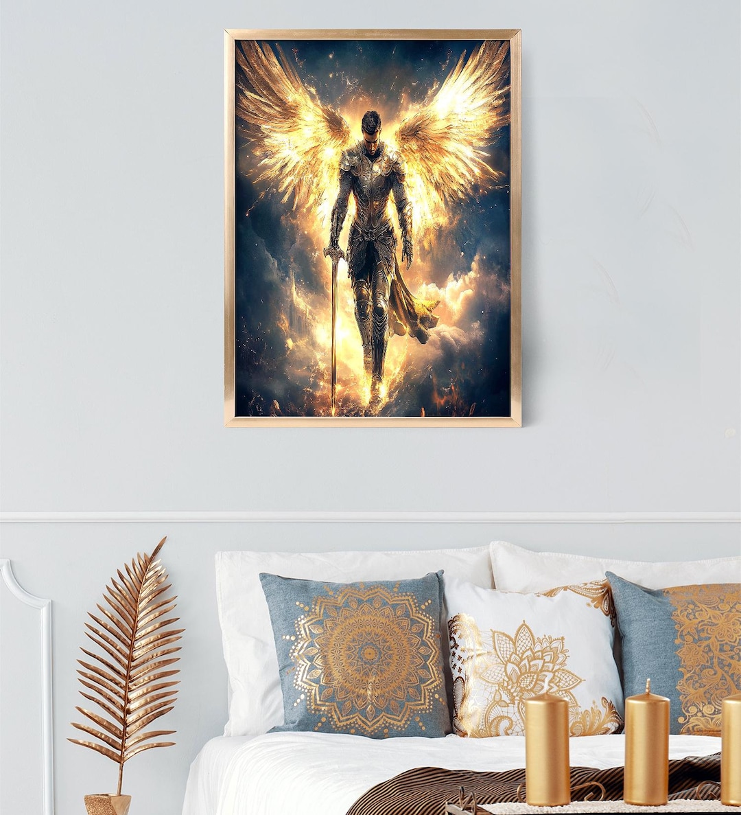 Archangel Michael Warrior of God and His Wings of Fire to Download ...