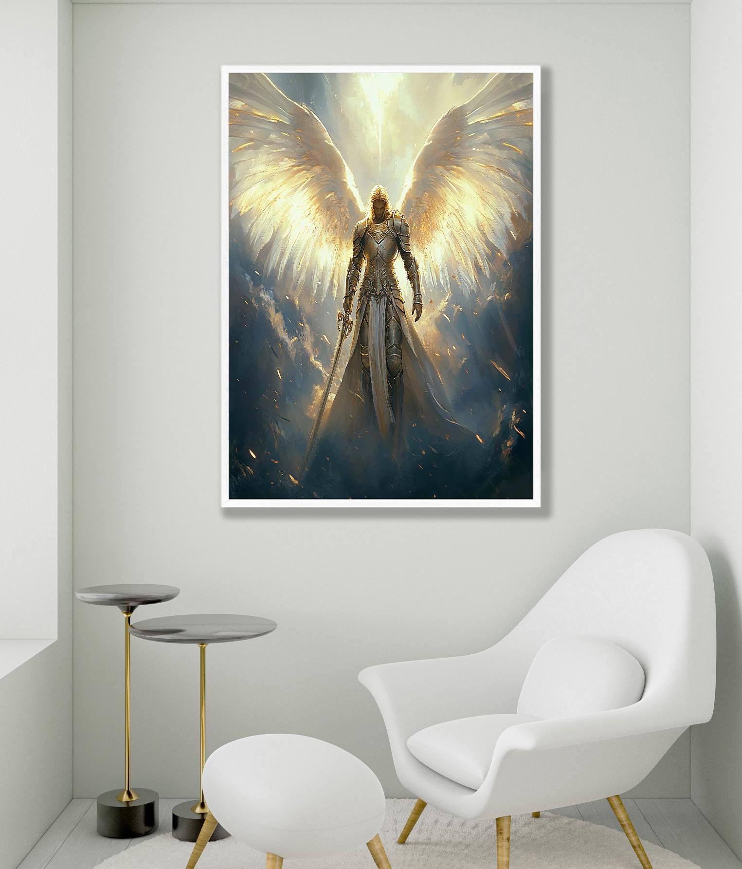 Archangel Michael Warrior of God in Divine White to Download ...