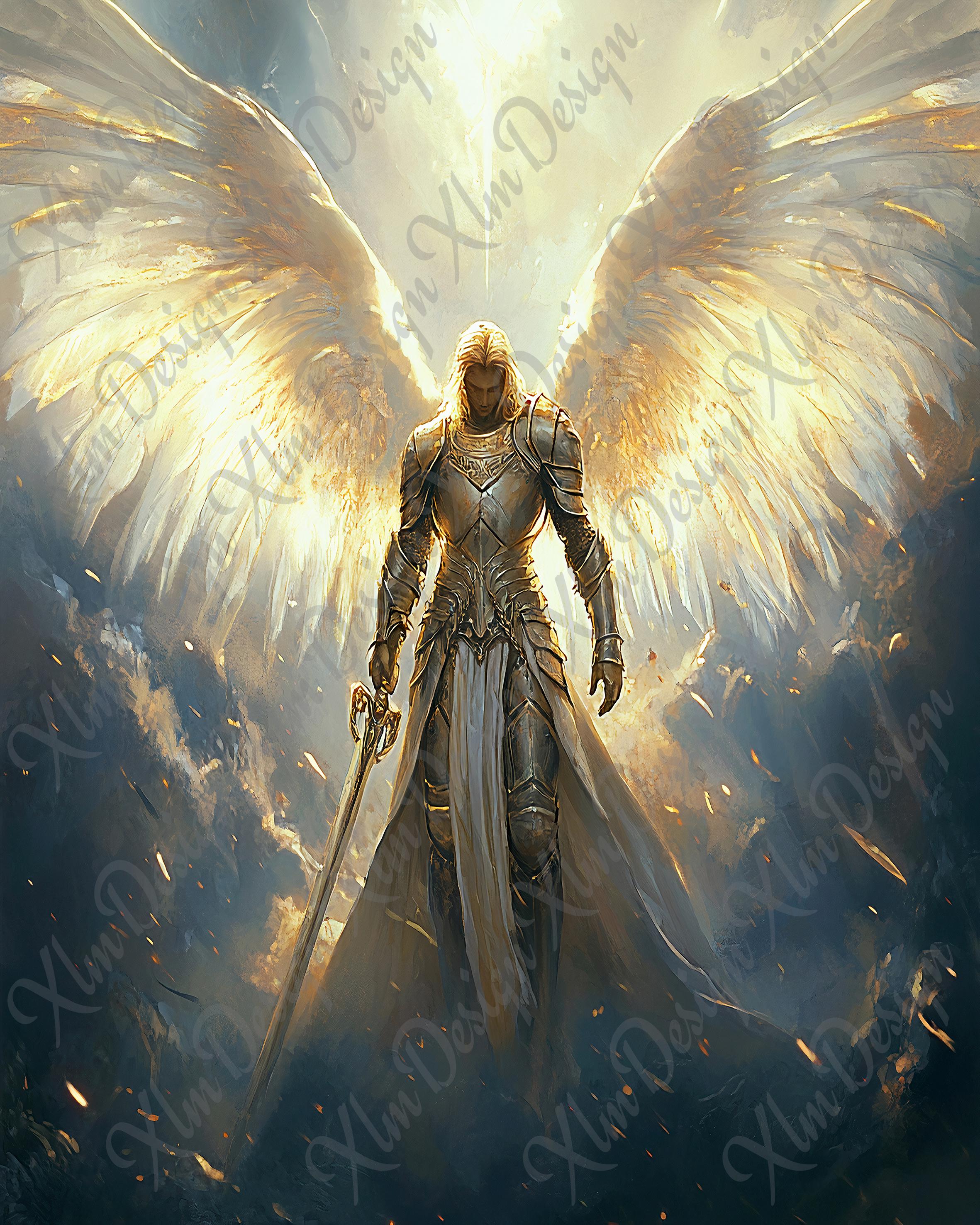Archangel Michael Warrior of God in Divine White to Download ...