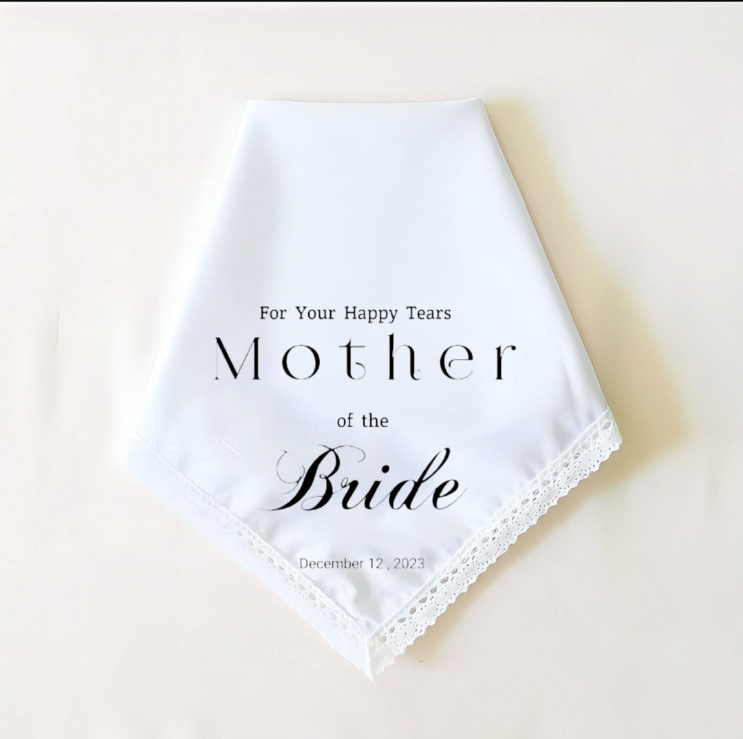 For Your Happy Tears Mother of the Bride Message Handkerchief Gift for ...
