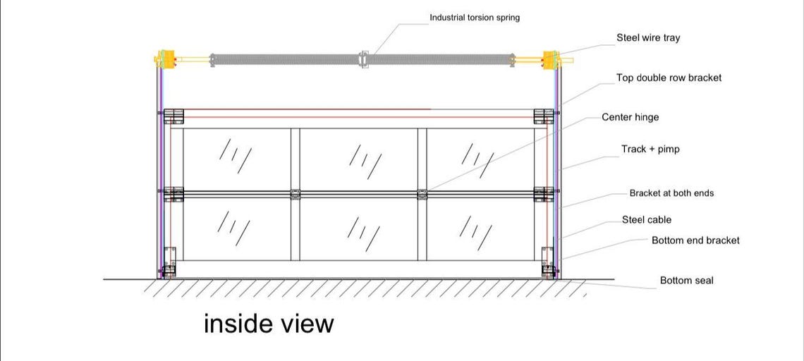 Custom Pass Thru Garage Door for the Kitchen - Etsy