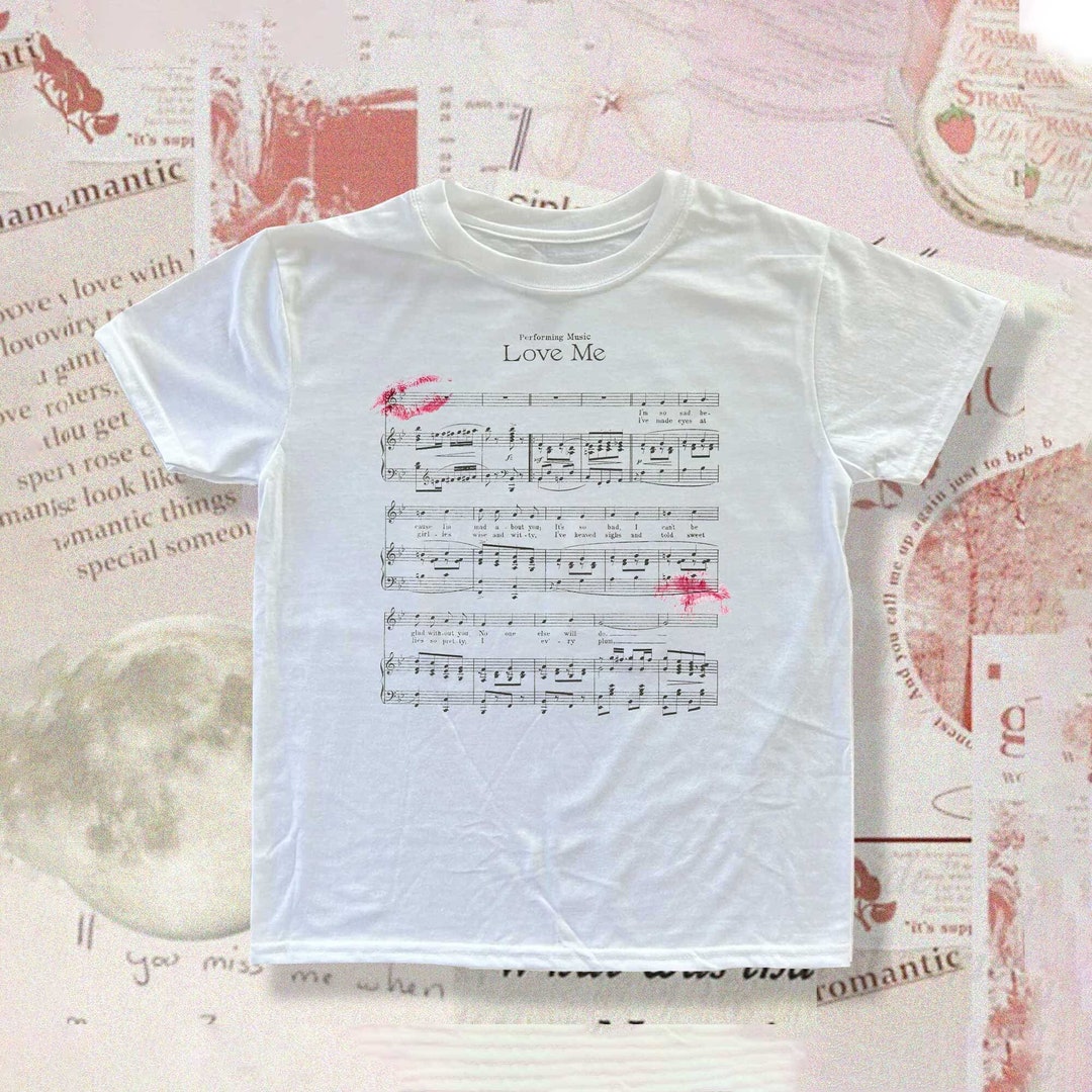 Y2k Love Me Sheet Music Coquette Baby Tee 90s Baby Cute - Etsy