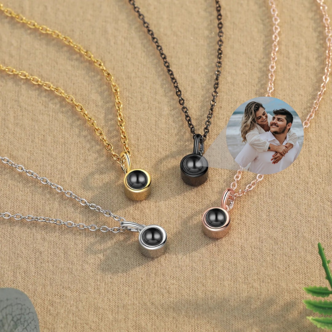 Photo Locket Necklace Personalized Projection Photo Necklace - Etsy