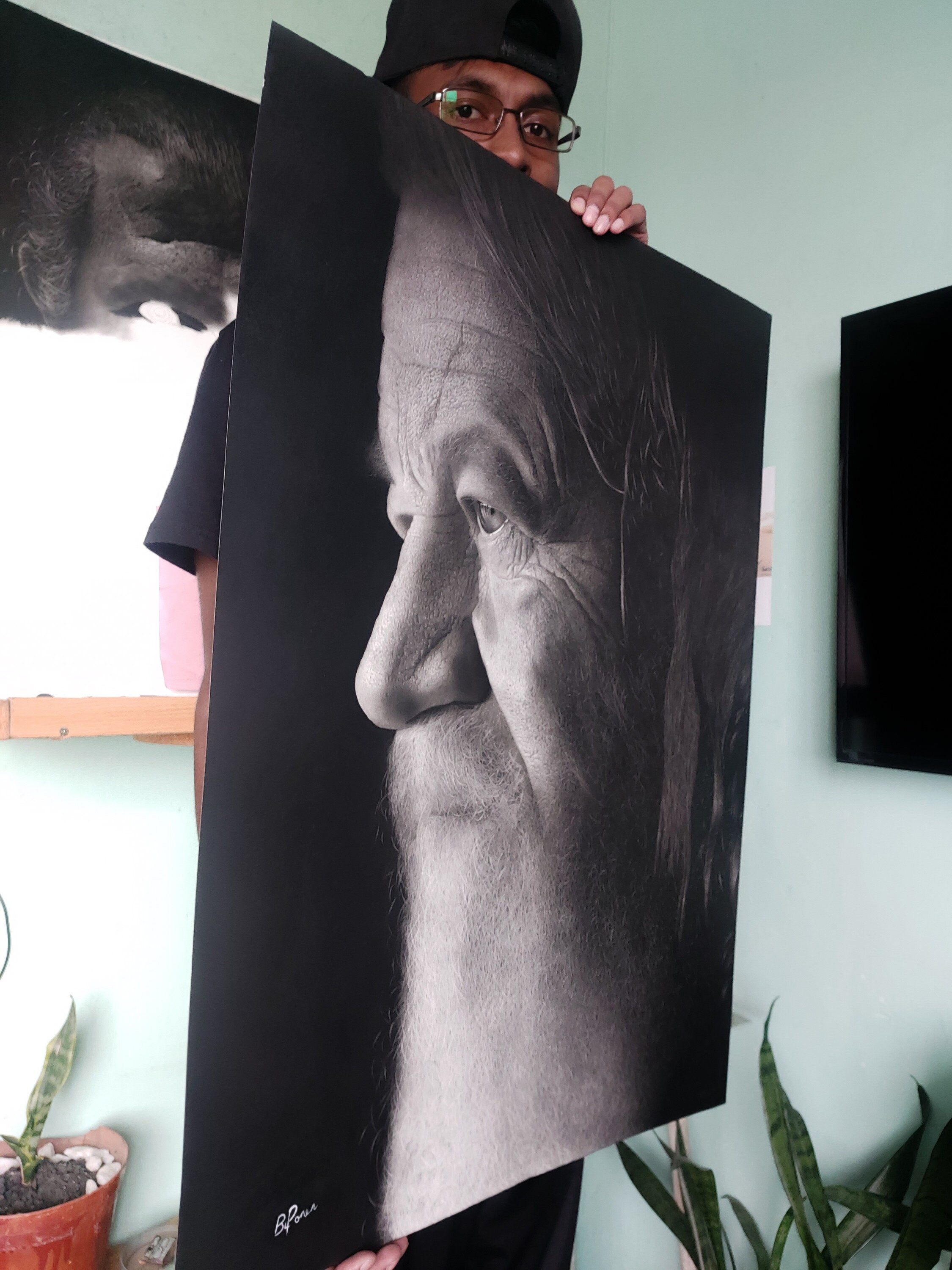 Glimmer of Light in Darkness Charcoal and Graphite Pencil Drawing - Etsy