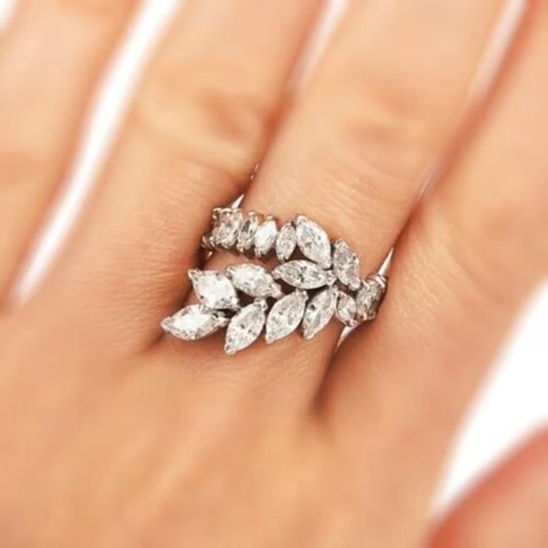 Marquise Cut Diamond Ring Women's Finger Wrap Ring - Etsy