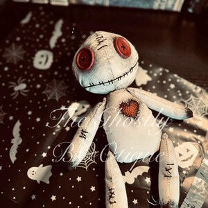 Creepy Cute Button Eyes Voodoo Doll, Gothic Halloween Decoration - Etsy