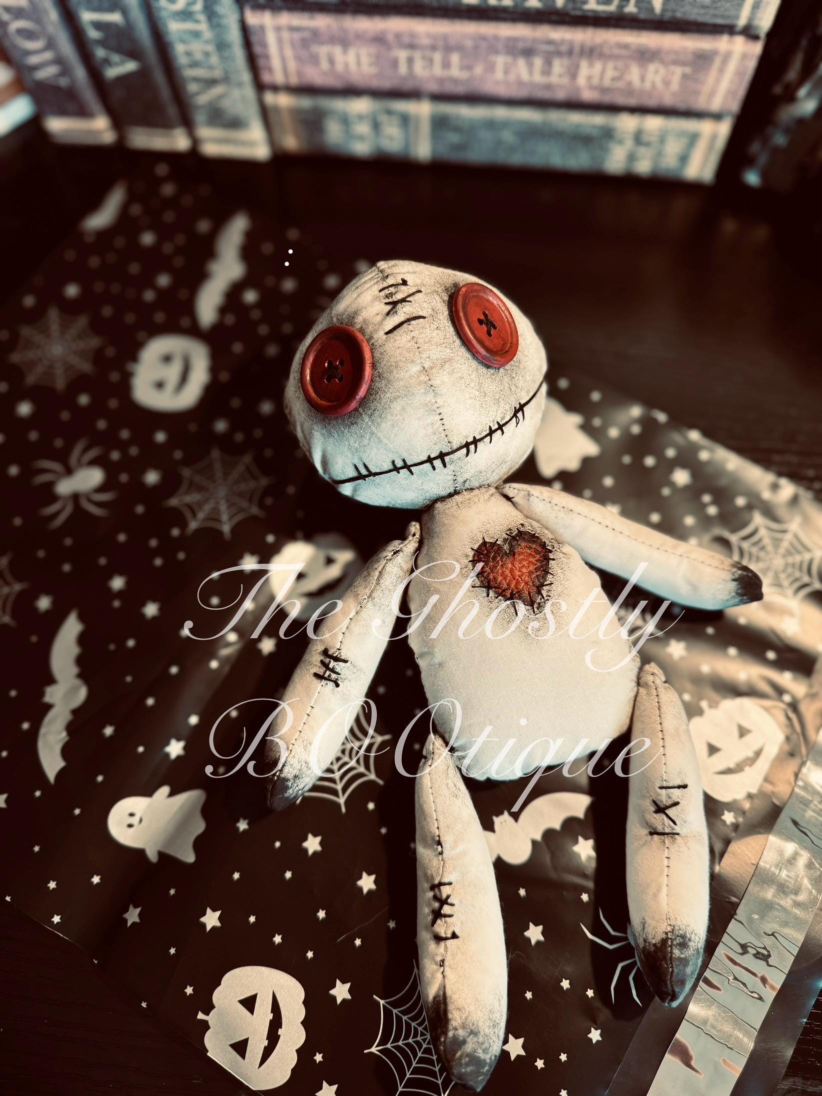 Creepy Cute Button Eyes Voodoo Doll, Gothic Halloween Decoration - Etsy
