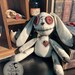Creepy Cute Bunny Rabbit Vintage Looking Button Eyes Voodoo Doll , Rag ...