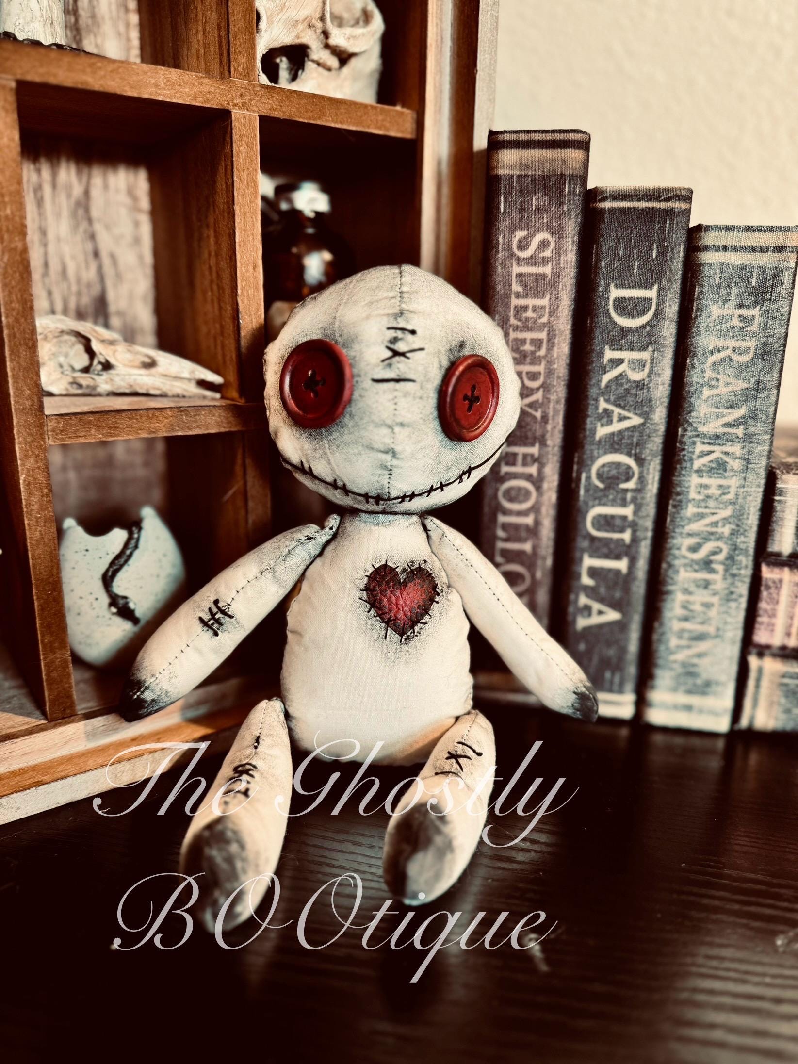 Creepy Cute Button Eyes Voodoo Doll, Gothic Halloween Decoration - Etsy