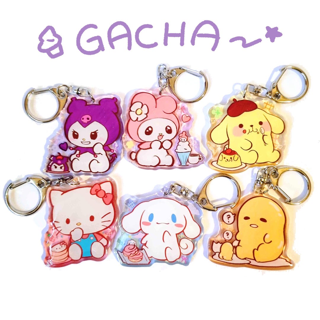 Kawaii Dessert Gacha Acrylic Charms - Etsy