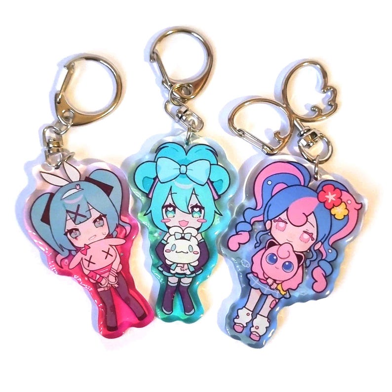 Hatsune Miku Cinnamiku, Rabbit Hole, Fairy Miku Acrylic Charms ...
