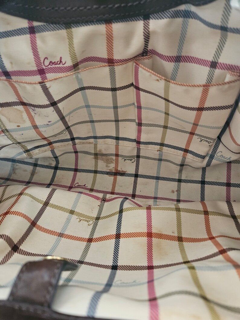 Coach Signature Ergo Shoulder Handbag B0869-12232 Purse Brown Kisslock ...