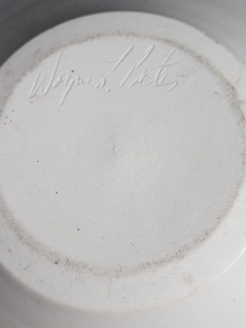 WAYNE BATES Sgraffito Studio Art Pottery Decorative Bowl Signed - Etsy