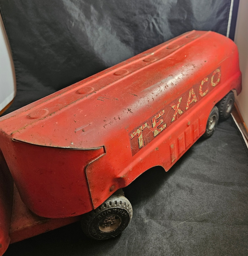Large Vintage 1960s Buddy L Pressed Steel Red Texaco Toy Oil Tanker Delivery Semi Truck - Etsy