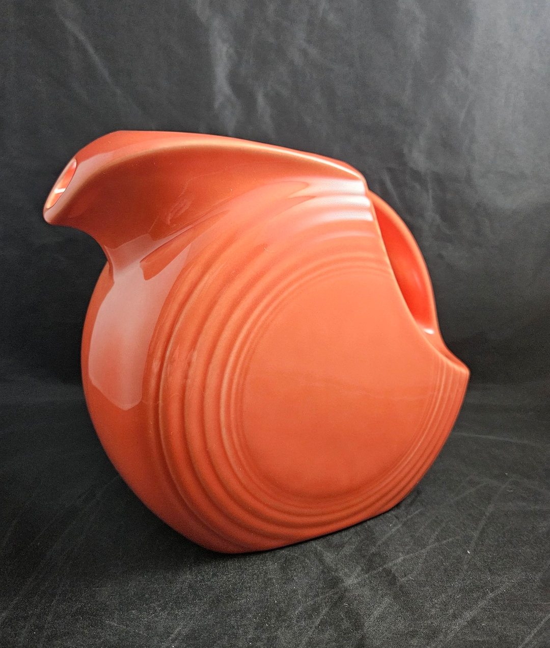 Fiesta Large 64 Oz Pitcher in Persimmon | Homer Laughlin | Collectible ...