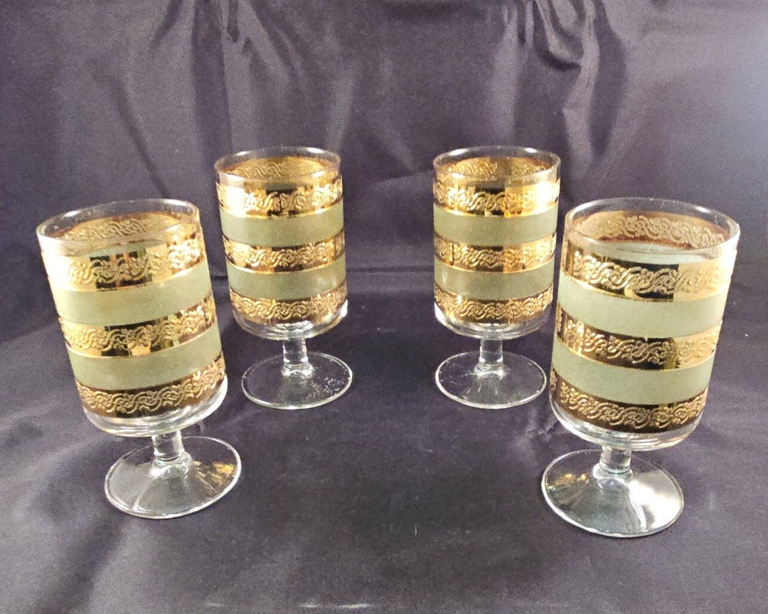 Vintage 60s Culver Starlyte Green 4pc Set, Green and Ornate 22k Gold ...