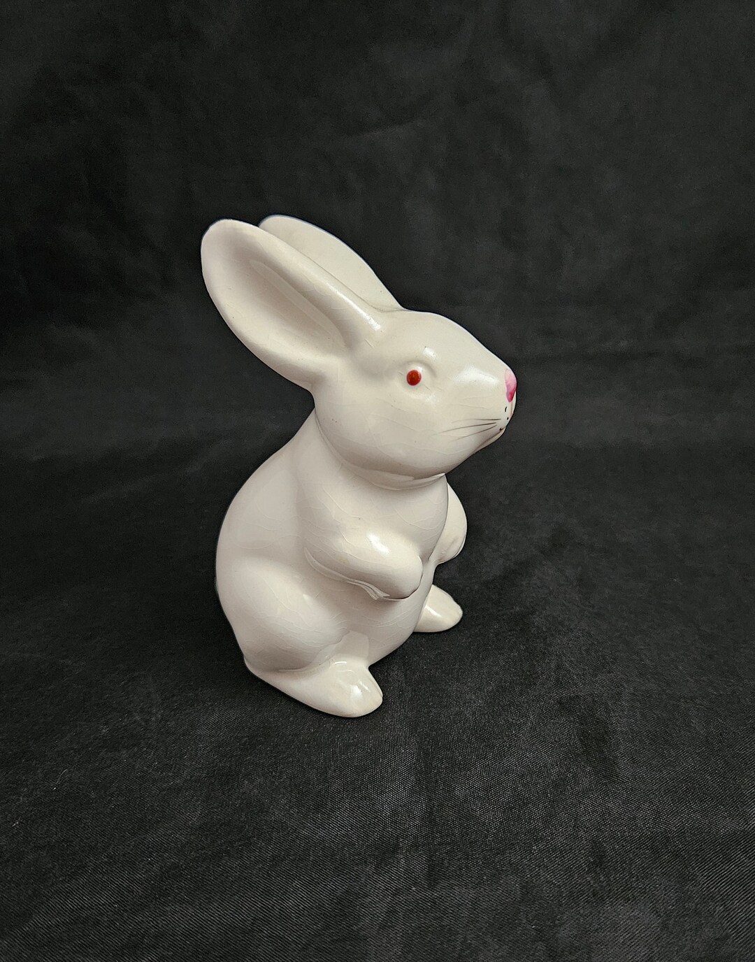 Takahashi Japan White Ceramic Bunny Figurine 60s Vintage Rabbit Figure ...