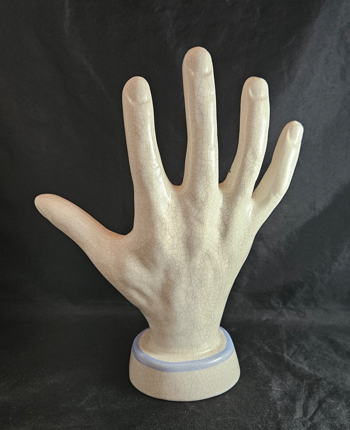 Figural Palmistry Reading Pottery Hand Crackle Finish Made in England ...