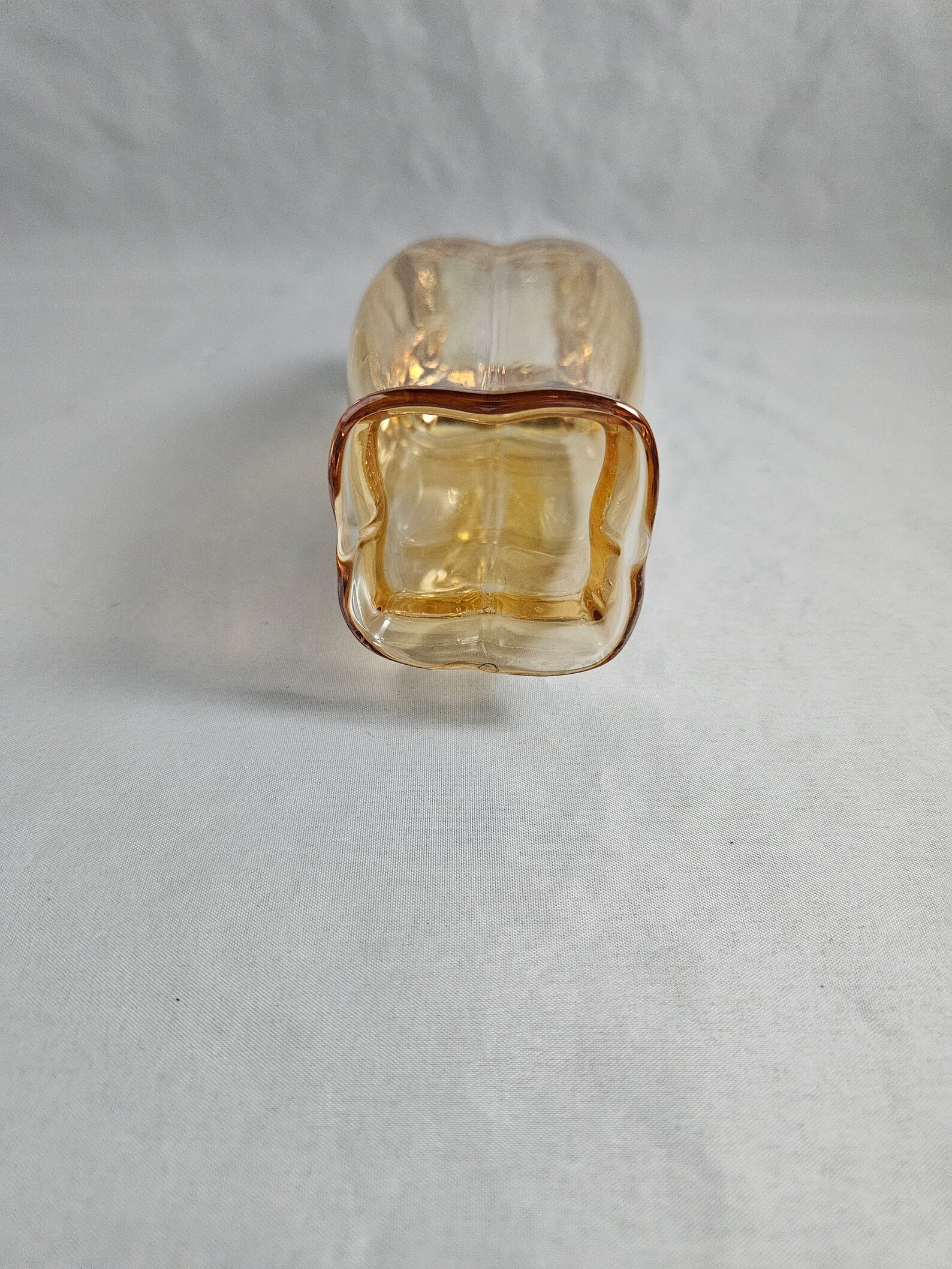 Vintage Amber Rectangular Bud Flower Vase 4.75 Inches Tall Floral - Etsy