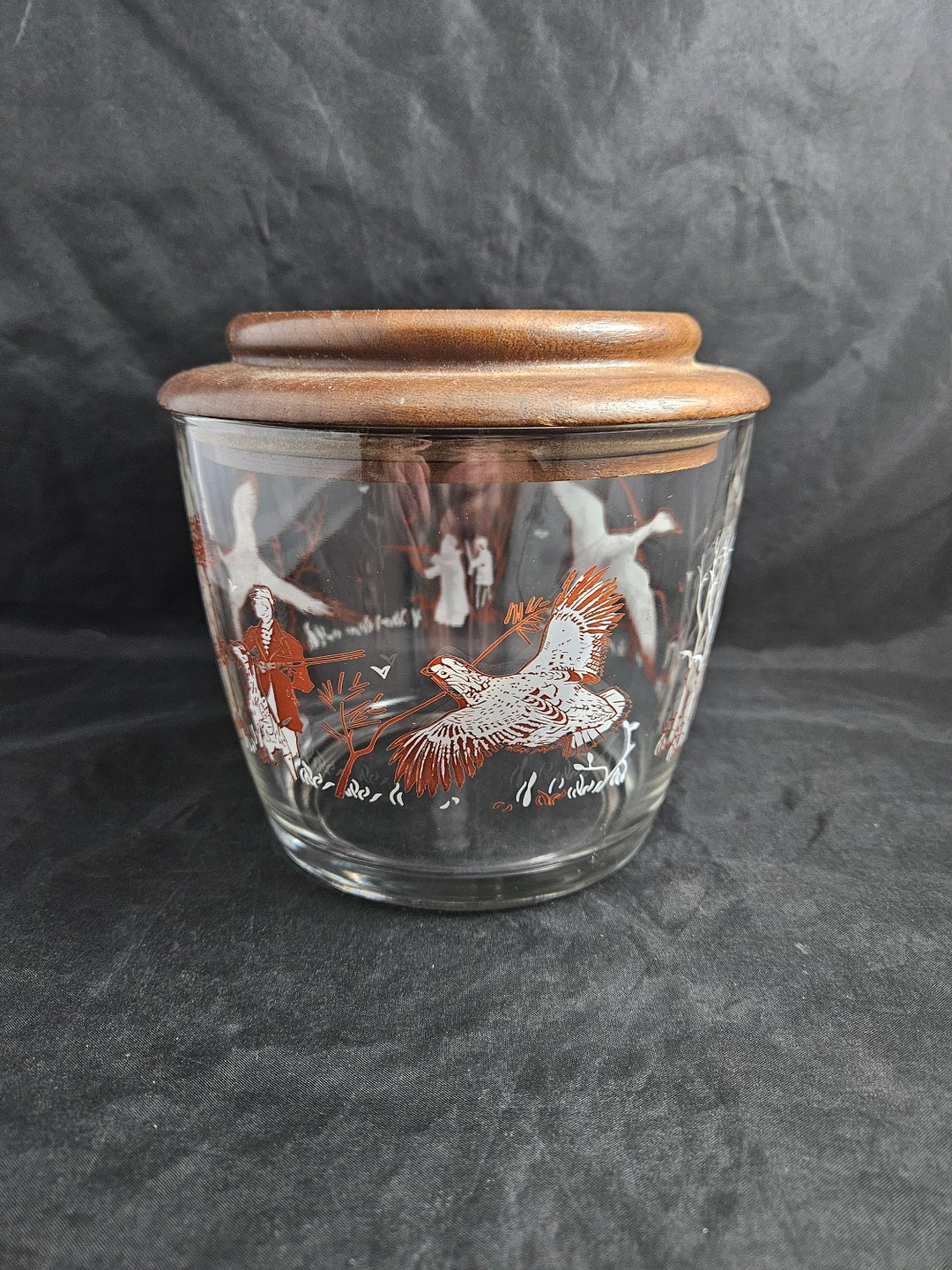 Decatur Industries DECO Glass Walnut Lid Tobacco Cigar Humidor ...