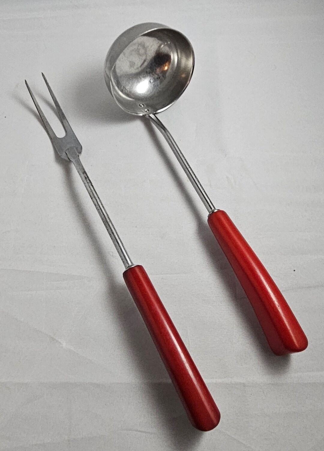 40s - 50s Vintage Ekco Red Bakelite Handled Serving Utensils • MCM - Etsy