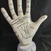 Figural Palmistry Reading Pottery Hand Crackle Finish Made in England ...