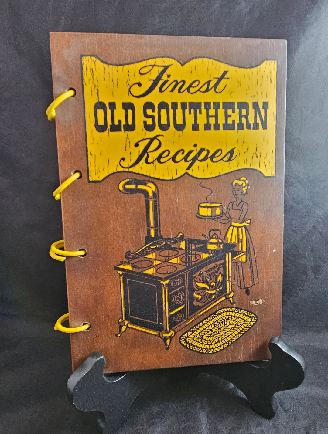 Vintage 1965 Finest Old Southern Recipes Cookbook Wood Cover 60s - Etsy