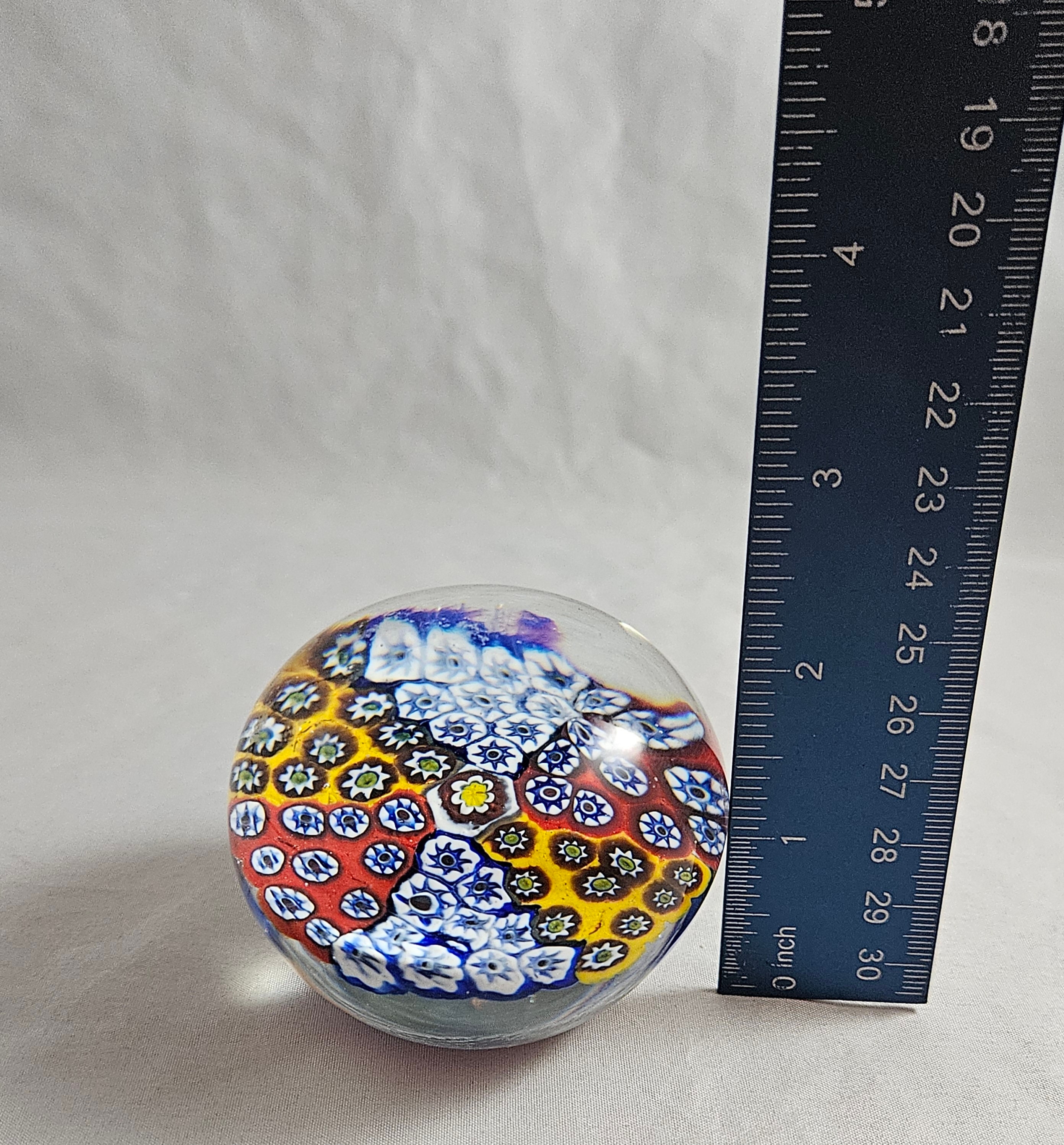Vintage Italian Venetian Murano Art Glass Paperweight Multi Colored ...