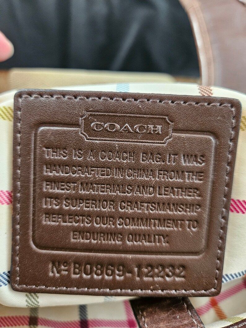 Coach Signature Ergo Shoulder Handbag B0869-12232 Purse Brown Kisslock ...