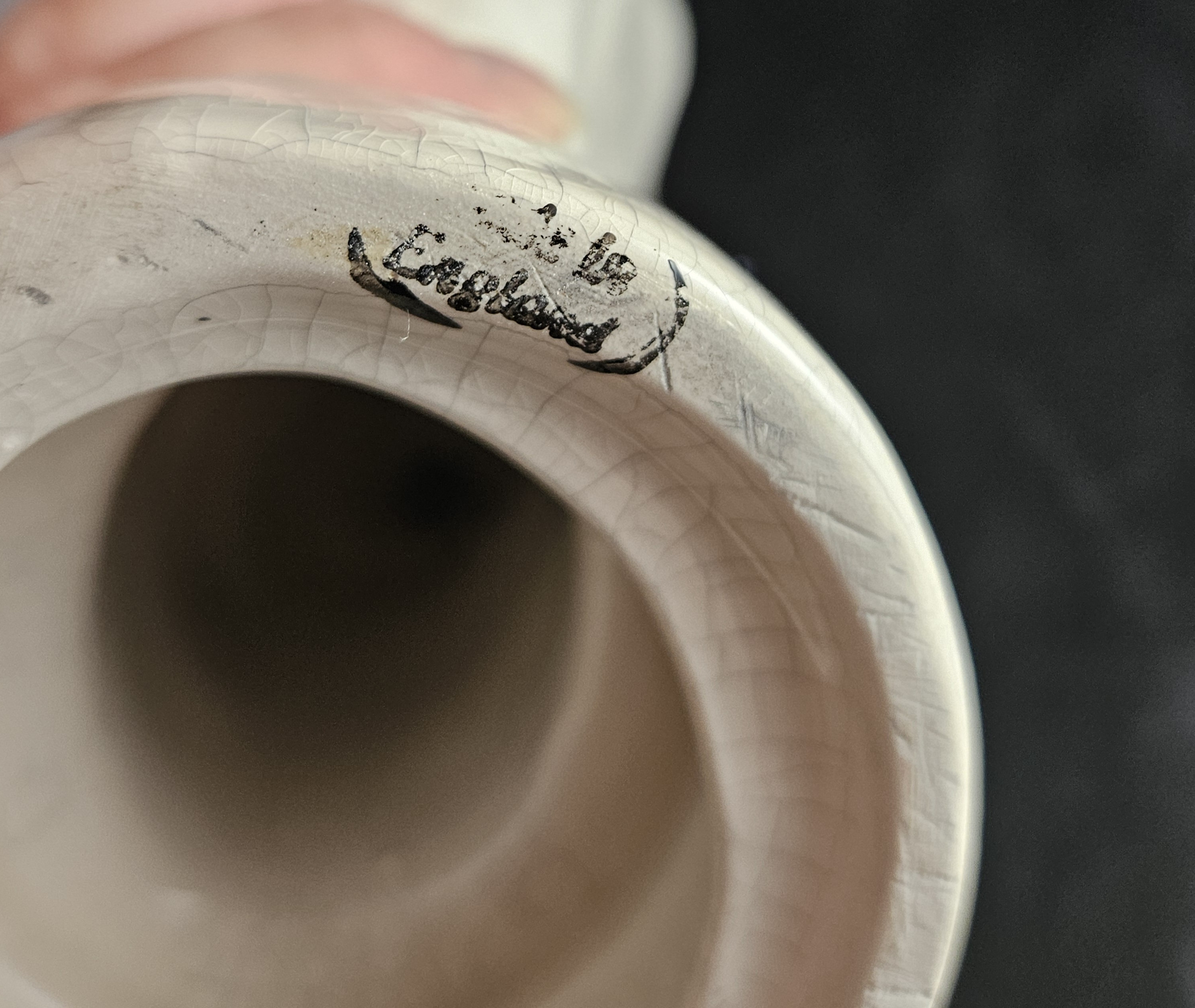 Figural Palmistry Reading Pottery Hand Crackle Finish Made in England ...