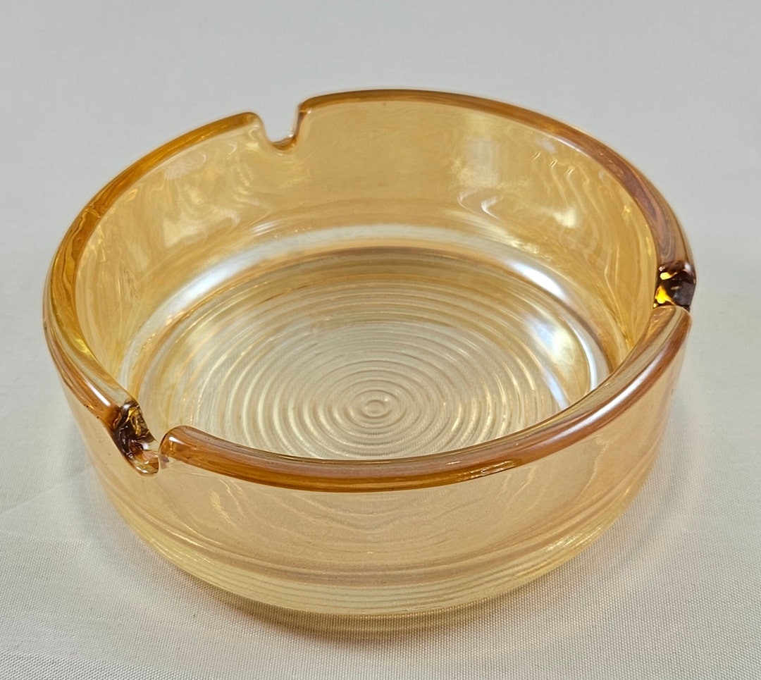 Vintage Peach Glass Ashtray - Glass Ashtrays Cute Ashtray Smoker ...