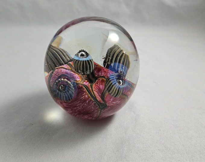 Beautiful Robert Eickholt Paperweight, Signed 2003 Sea Anemone ...
