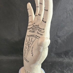 Figural Palmistry Reading Pottery Hand Crackle Finish Made in England ...